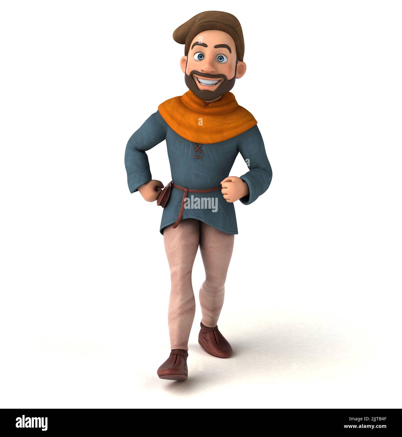 Fun 3D cartoon medieval man Stock Photo - Alamy