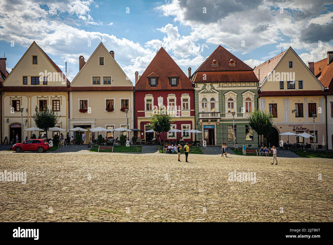 Buildings in the old town of Bardejov - one of UNESCO's World Heritage ...