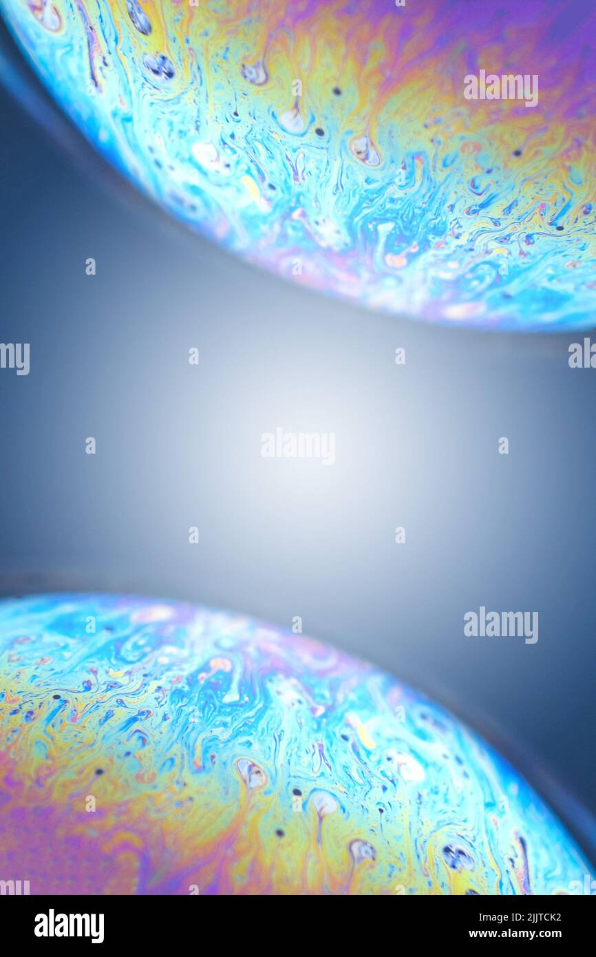 Beautiful soap bubbles animation graphics on black background. Abstract ...