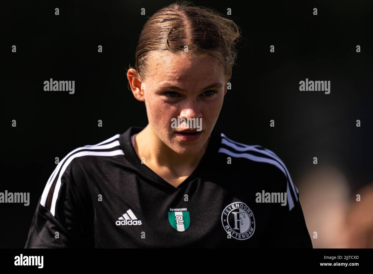 Rotterdam - (l-r) Justine Brandau of Feyenoord Vrouwen 1 during the ...