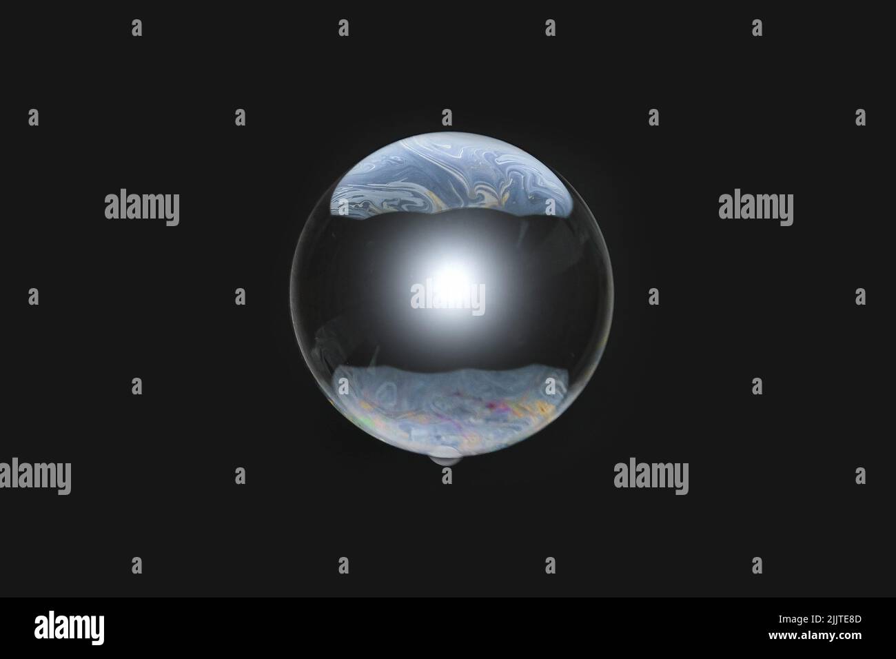 Beautiful soap bubbles animation graphics on black background. Abstract ...