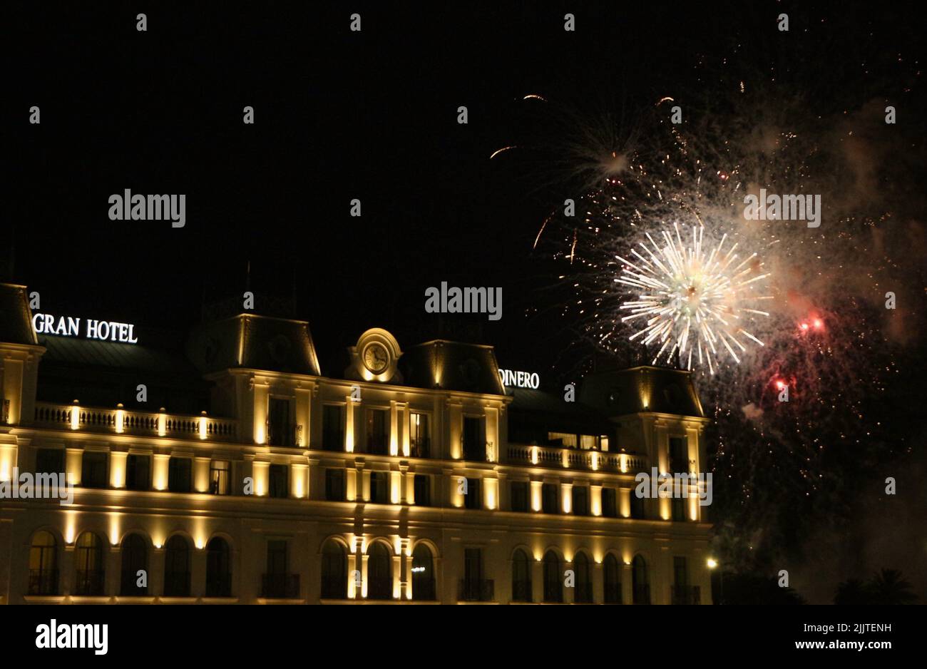 Fireworks display on the night before the James the Great apostle ...