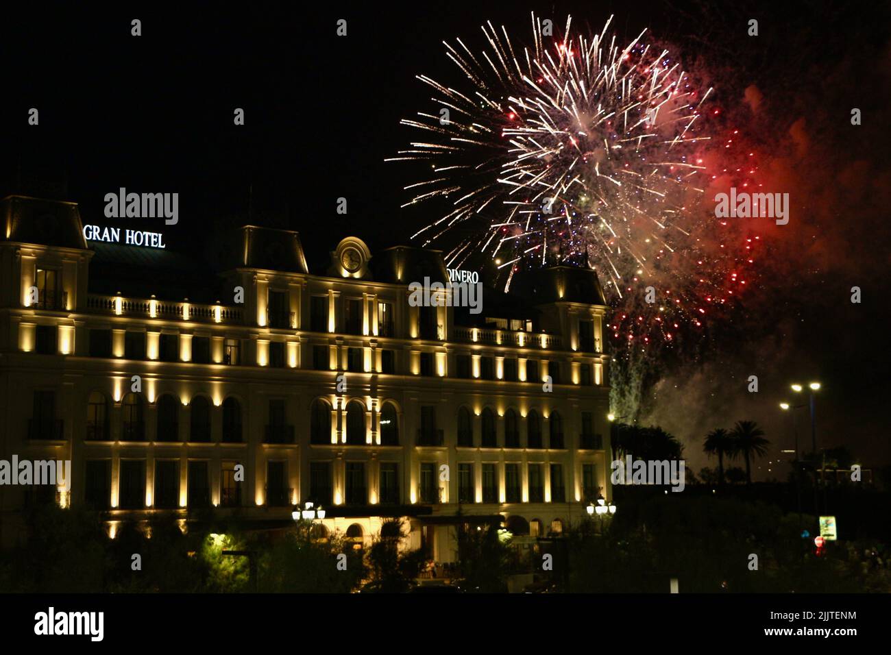 Fireworks display on the night before the James the Great apostle ...