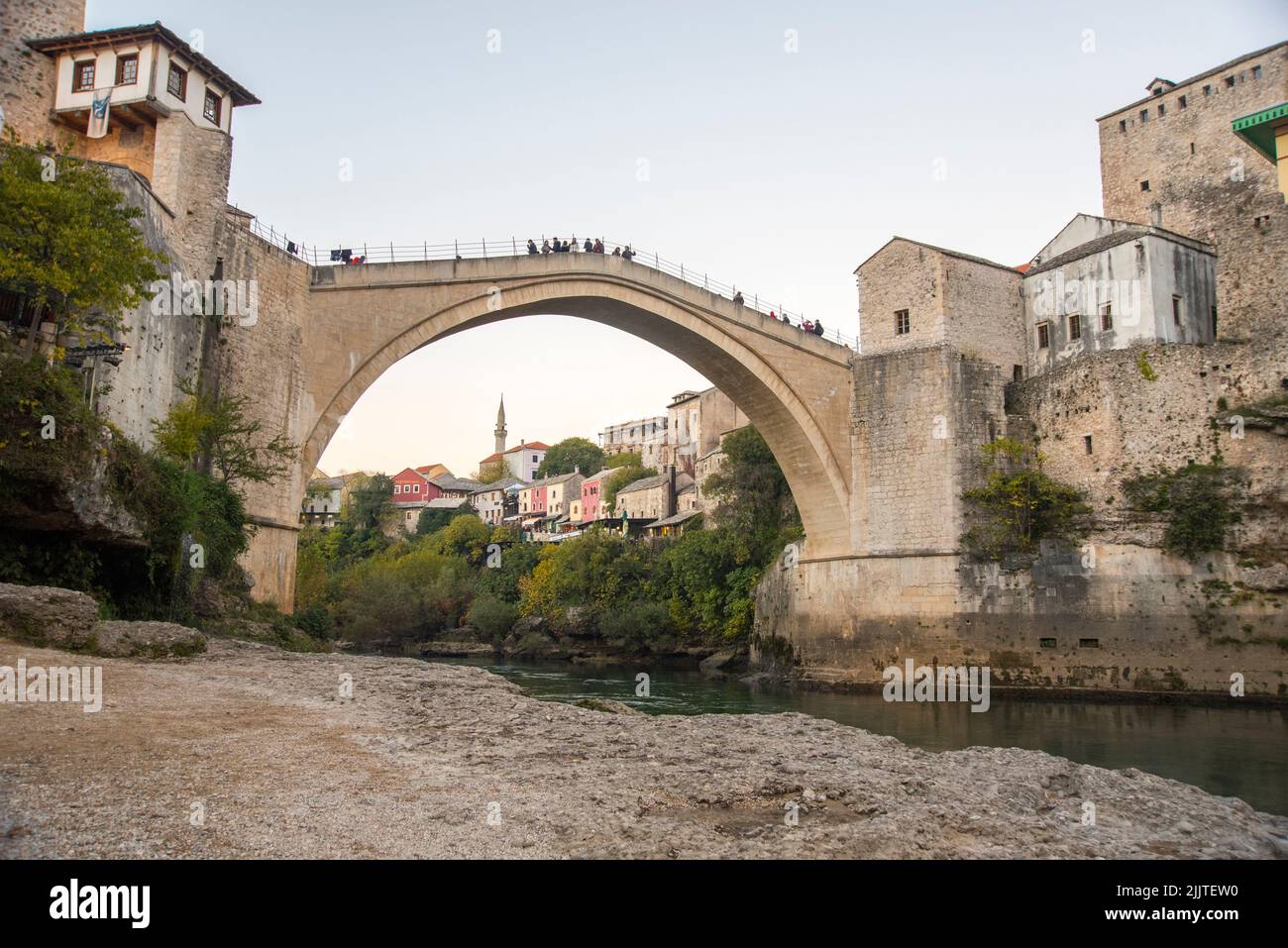 Famous Bridge Mostar Bosnia on neretva river Stock Photo - Alamy