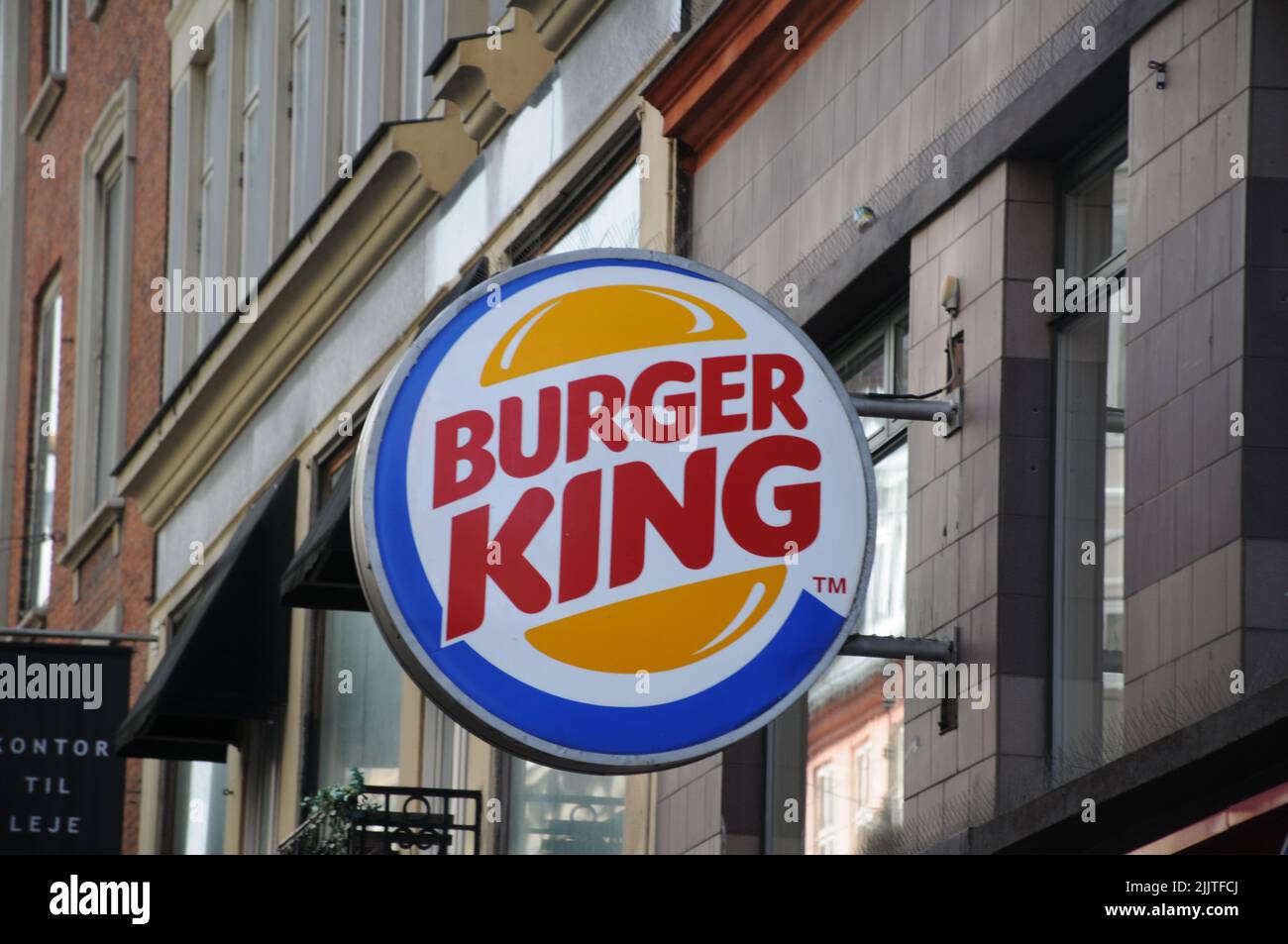 Copenhagen /Denmark/28 July 2022/American fast food chain Burger king ...