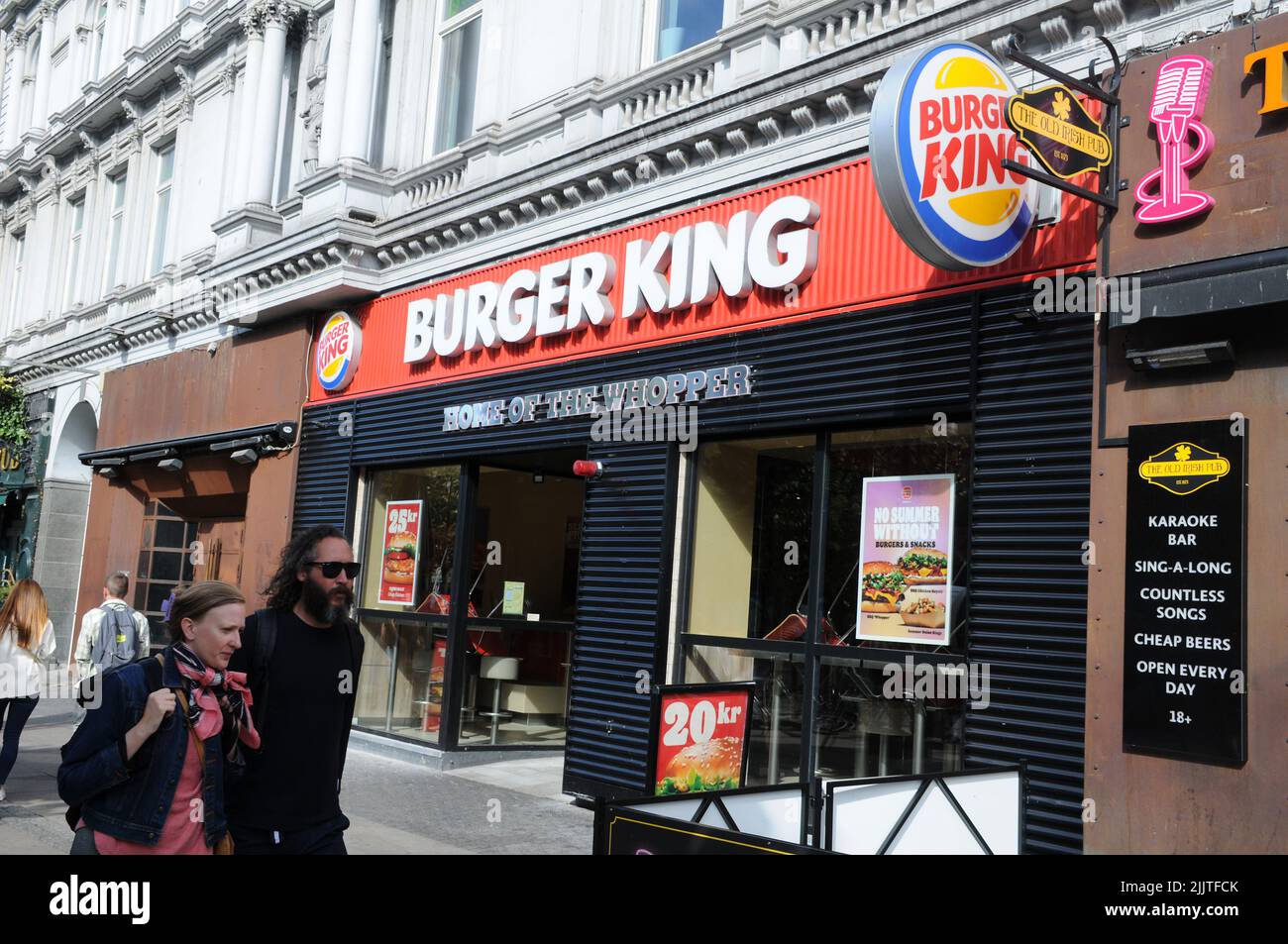Copenhagen /Denmark/28 July 2022/American fast food chain Burger king ...