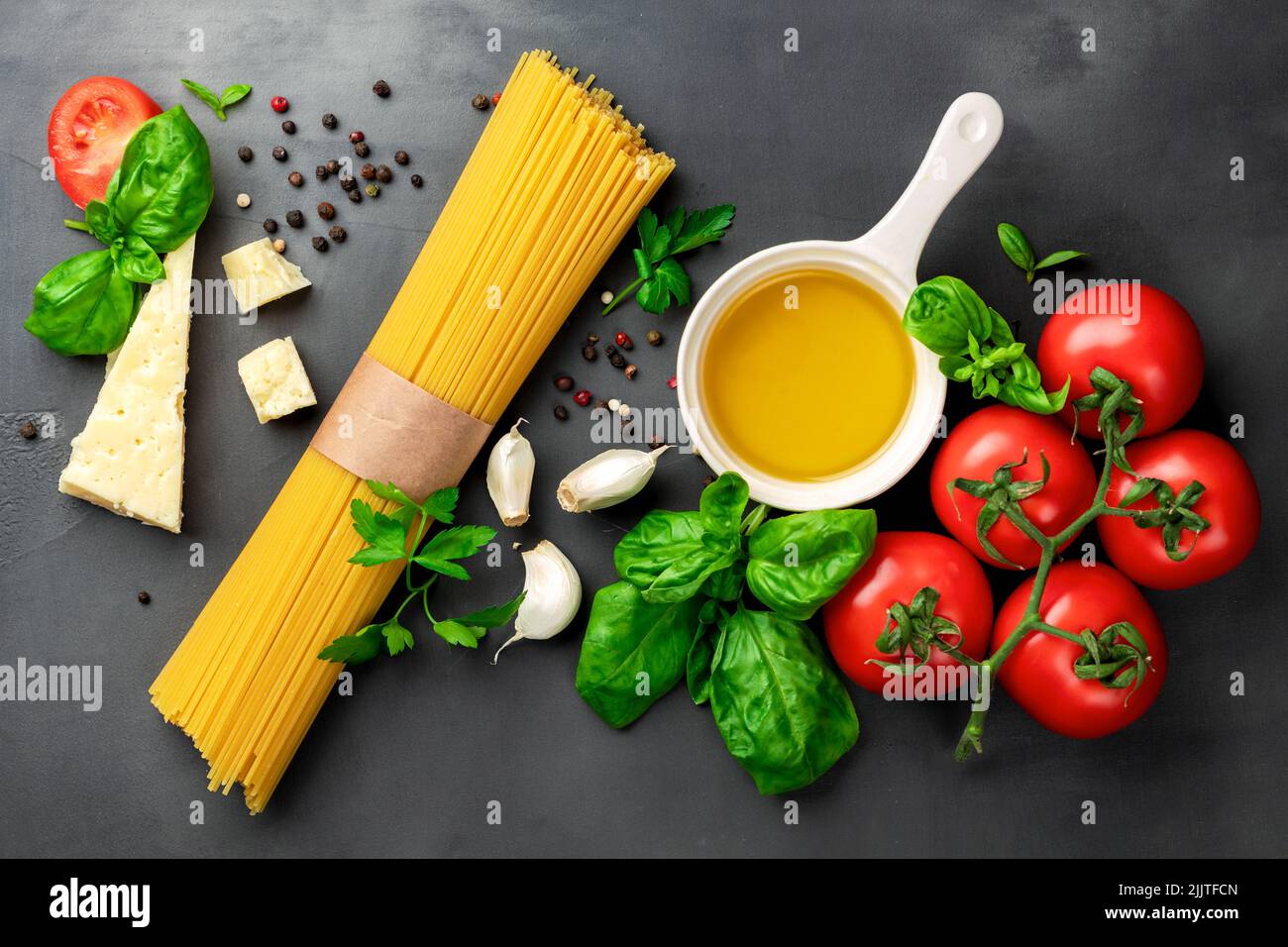 Pasta top view hi-res stock photography and images - Alamy