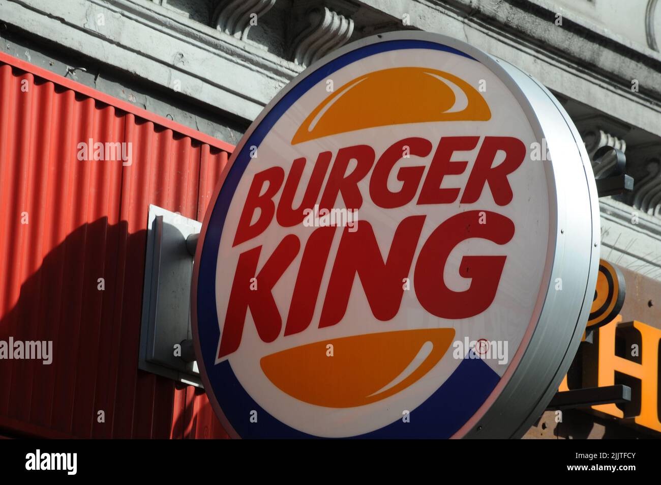 Copenhagen /Denmark/28 July 2022/American fast food chain Burger king ...