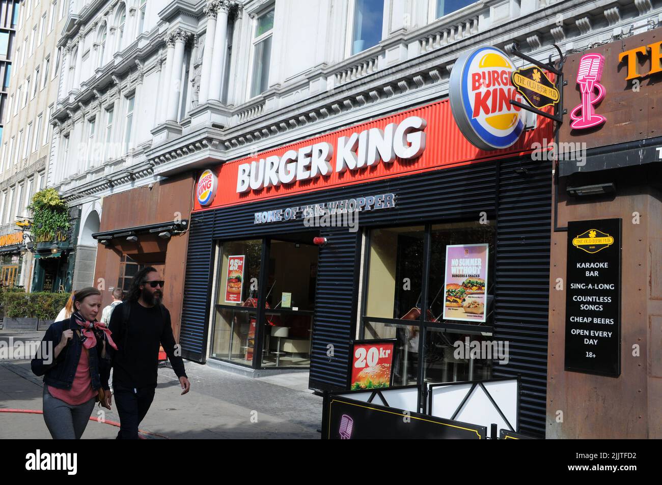 Copenhagen /Denmark/28 July 2022/American fast food chain Burger king ...