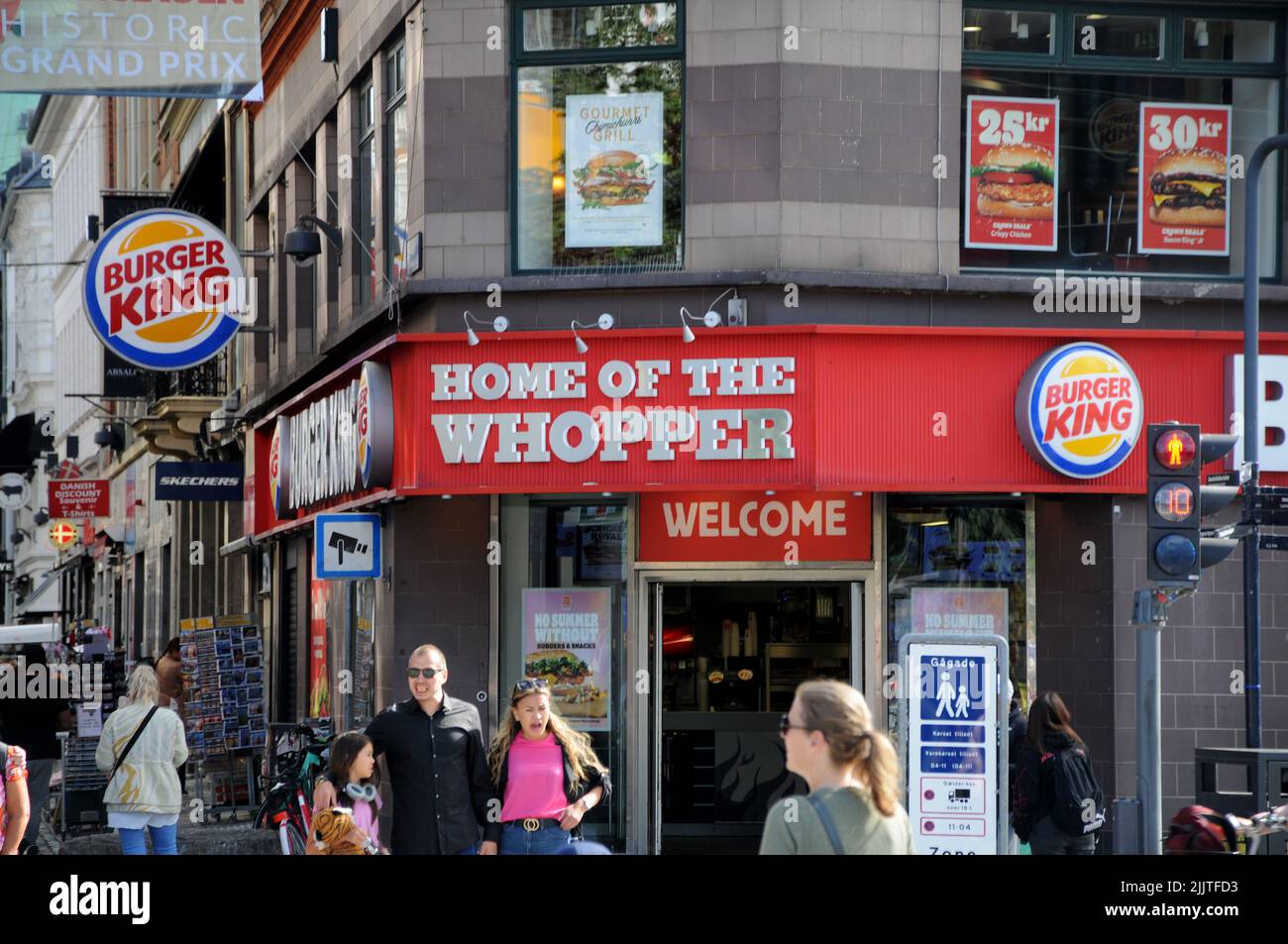 Copenhagen /Denmark/28 July 2022/American fast food chain Burger king ...