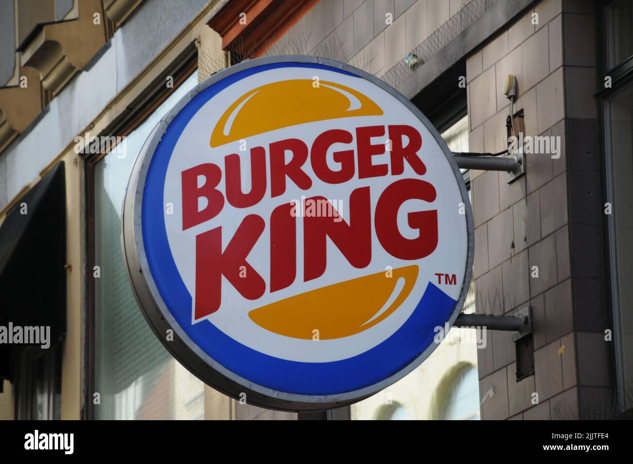 Copenhagen /Denmark/28 July 2022/American fast food chain Burger king ...