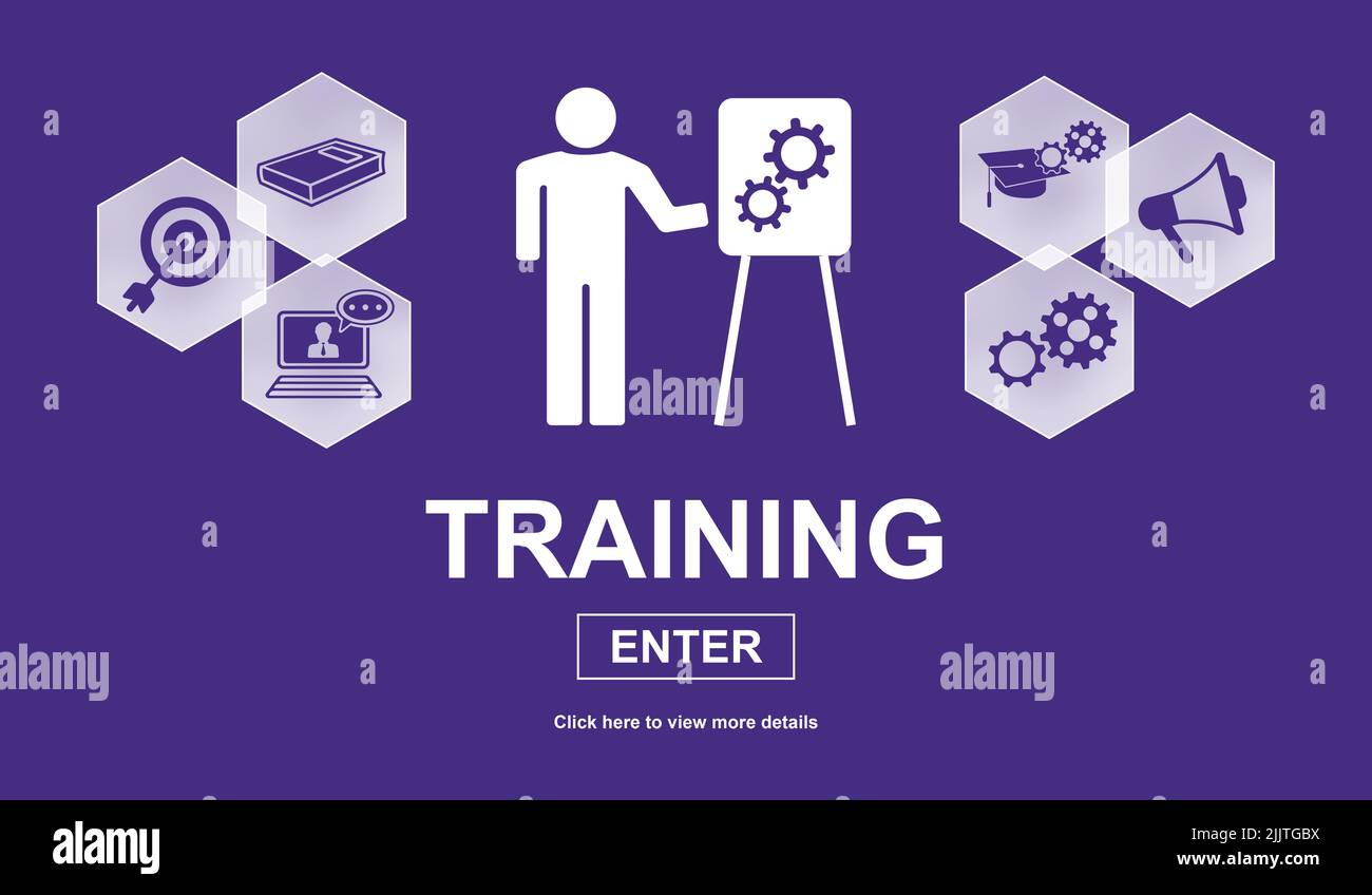 Illustration of a training concept Stock Photo - Alamy