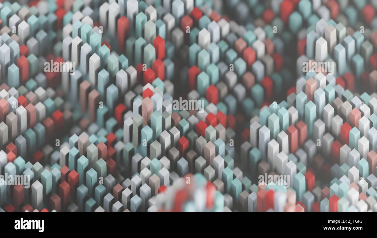 Beautiful Abstract colourful background. Starburst dynamic cube. 3d rendering illustration ...