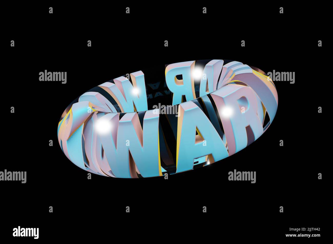 Beautiful Abstract colourful background words WAR in a glass on a black ...