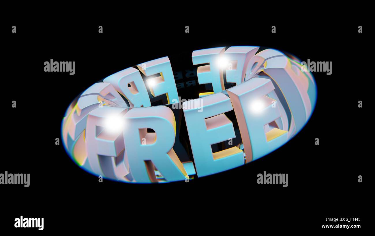 Beautiful Abstract colourful background words Free in a glass on a ...