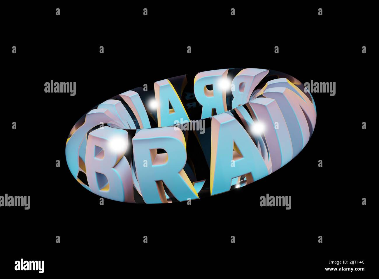 Beautiful Abstract colourful background words Brain in a glass on a ...