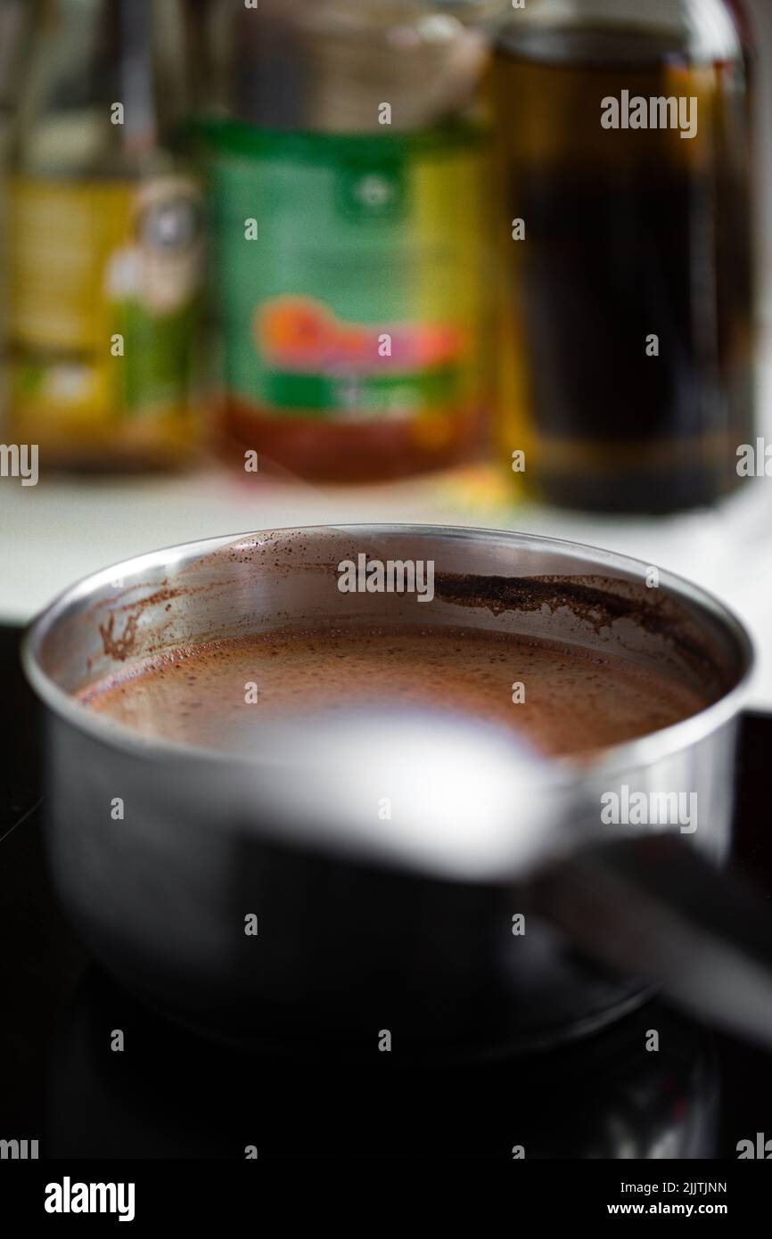 Pot of cream dessert hi-res stock photography and images - Alamy
