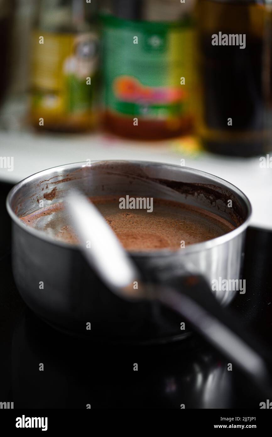 Pot of cream dessert hi-res stock photography and images - Alamy