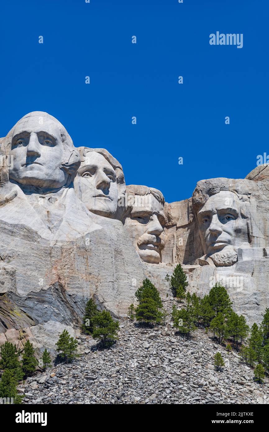 Mount Rushmore National Memorial depicts the U.S. presidents George ...