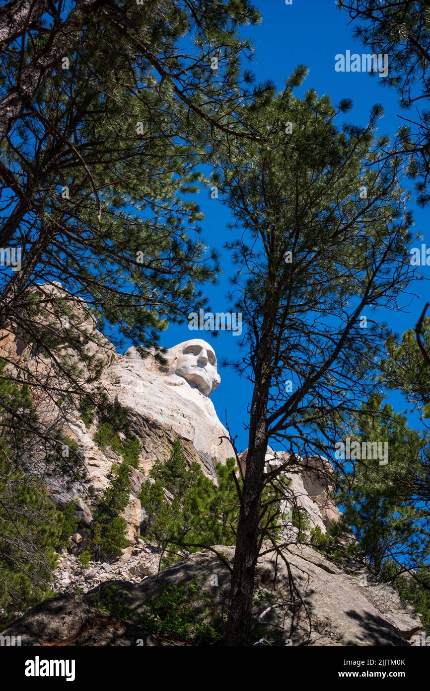 Mount Rushmore National Memorial depicts the U.S. presidents George ...