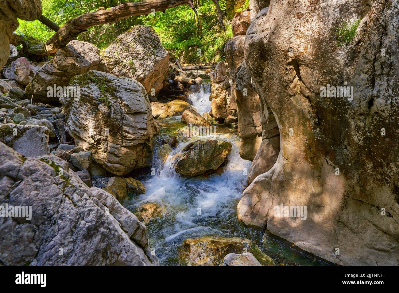 River flowing through a rocky canyon in the summer Stock Photo - Alamy