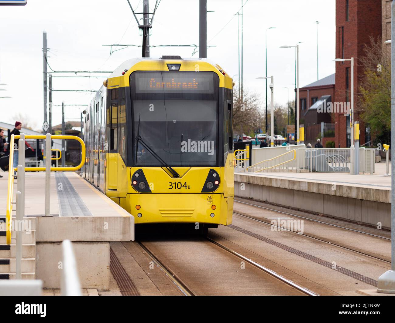 Manchester tram yellow hi-res stock photography and images - Alamy
