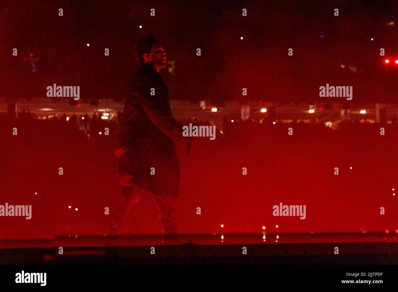 Detroit, USA, 27/07/2022, The Weeknd performs at Ford Field on July 27 ...
