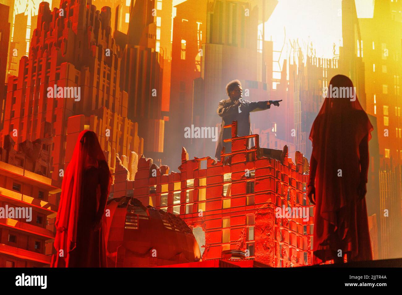 Detroit, USA, 27/07/2022, The Weeknd performs at Ford Field on July 27 ...