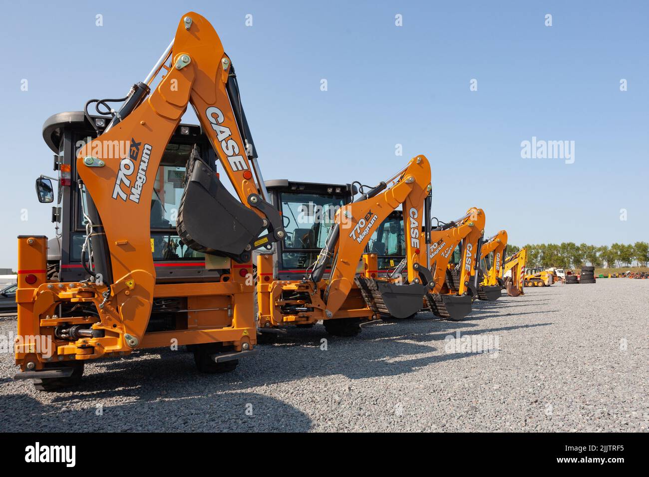 Back tractor harvesting agriculture field hi-res stock photography and ...