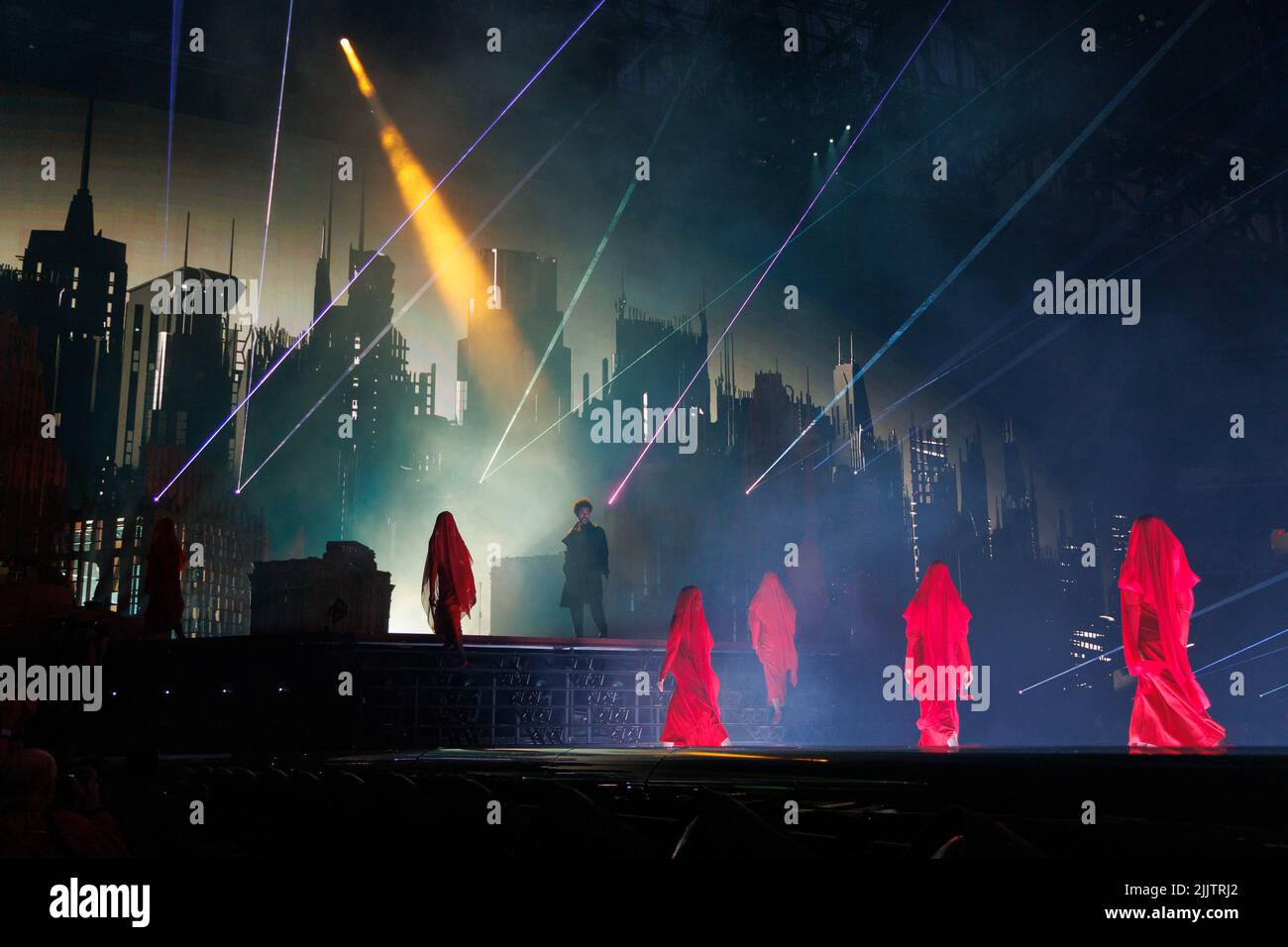 Detroit, USA, 27/07/2022, The Weeknd performs at Ford Field on July 27 ...