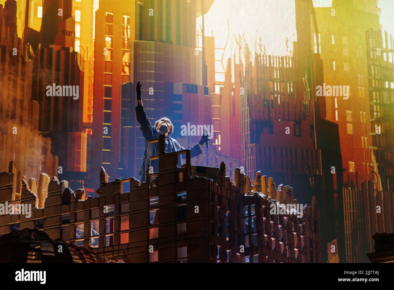 Detroit, USA, 27/07/2022, The Weeknd performs at Ford Field on July 27 ...