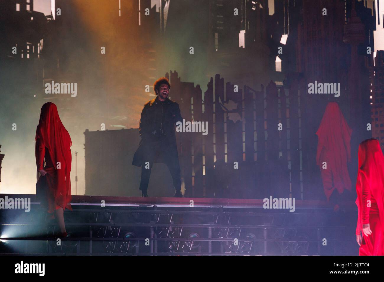 Detroit, USA, 27/07/2022, The Weeknd performs at Ford Field on July 27 ...