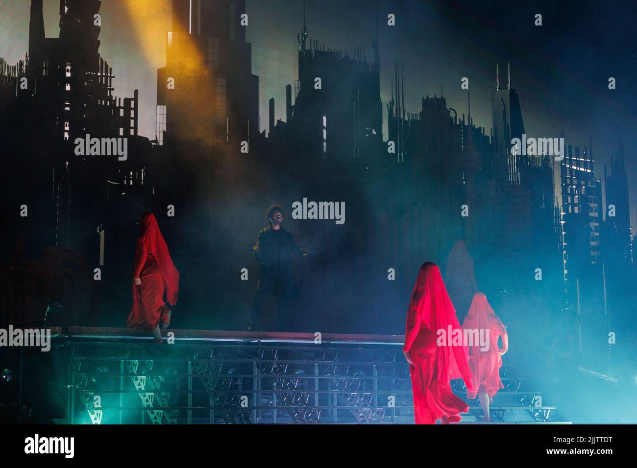 Detroit, USA, 27/07/2022, The Weeknd performs at Ford Field on July 27 ...