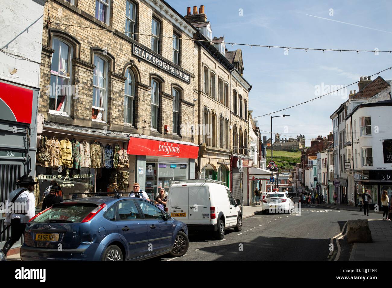 Street scenes from Whitby, Flowergate street Stock Photo - Alamy