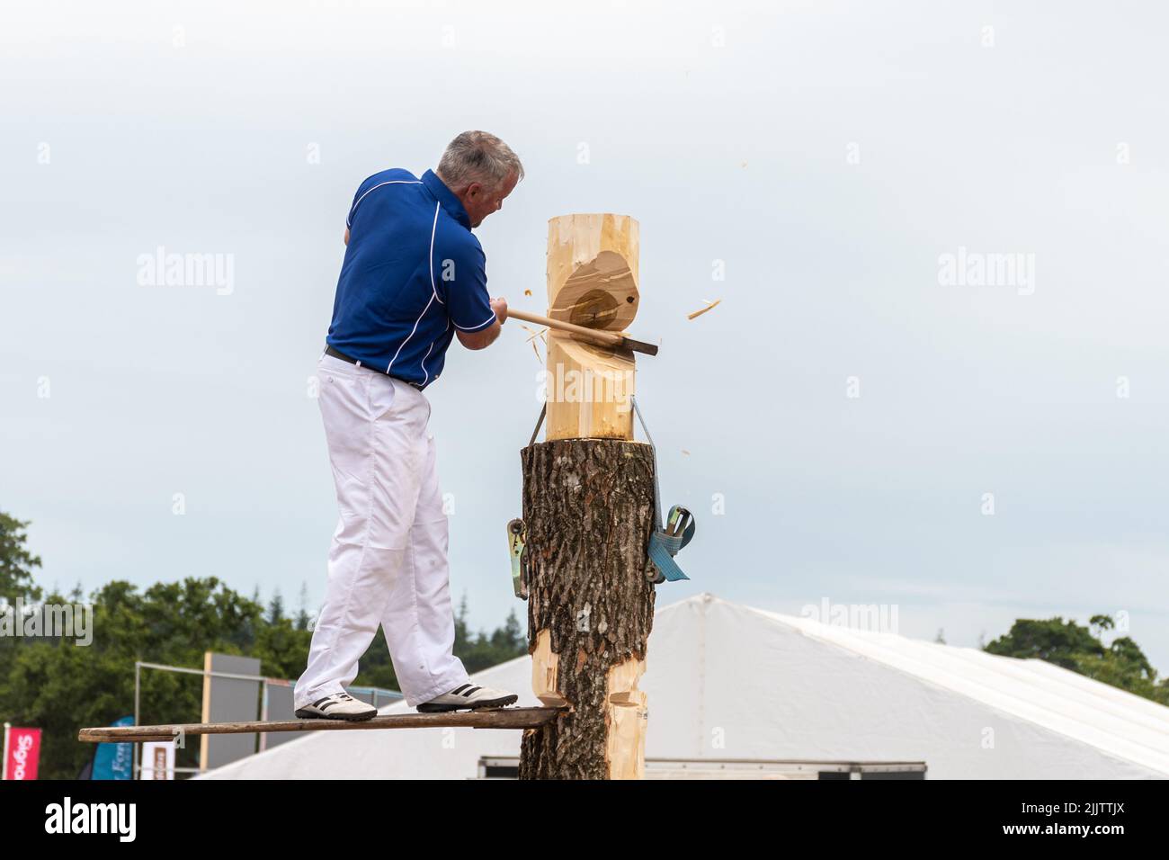 The axemen giving a display at the New Forest and Hampshire County Show ...