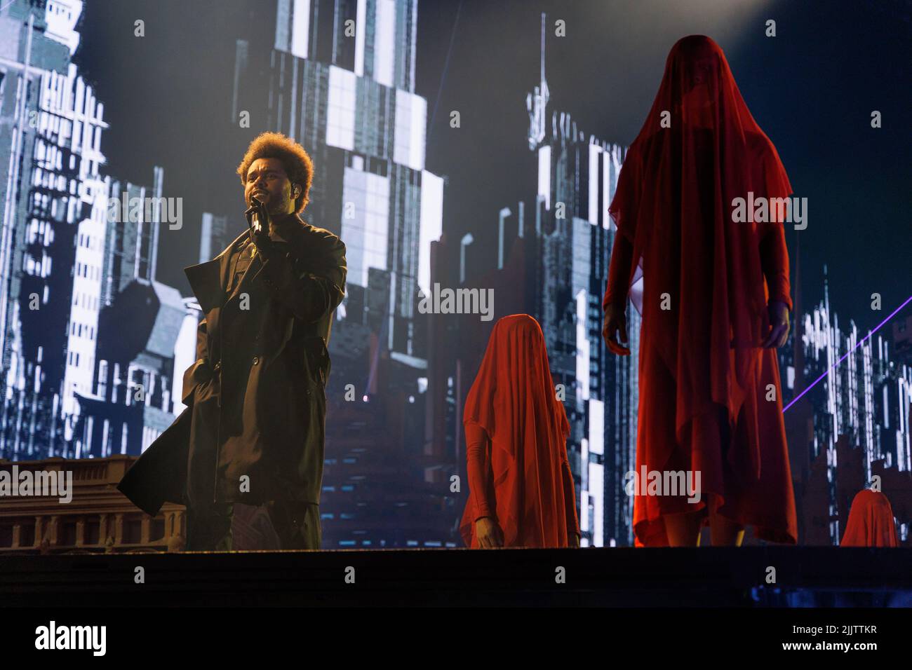 Detroit, USA, 27/07/2022, The Weeknd performs at Ford Field on July 27 ...
