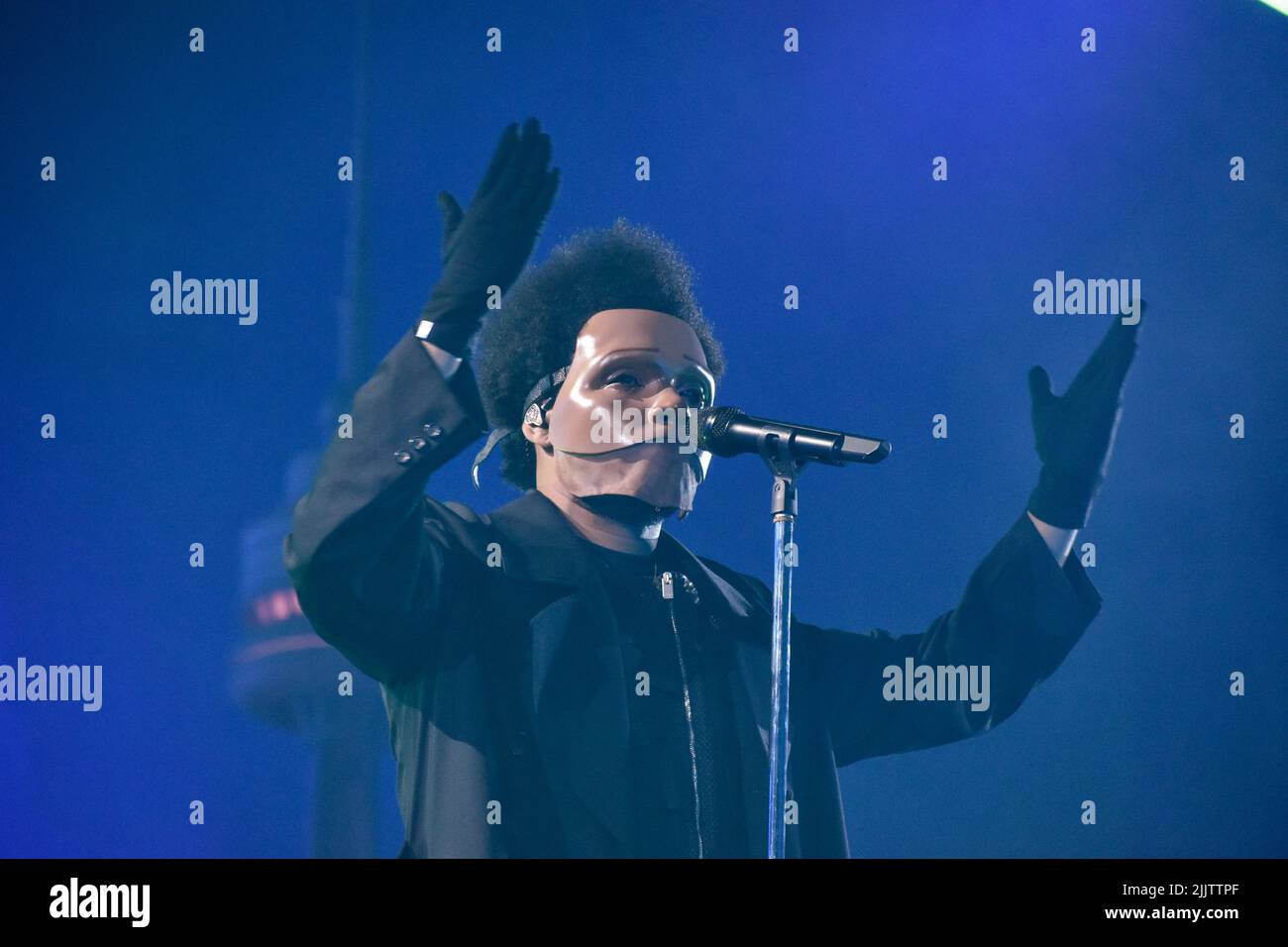Detroit, USA, 27/07/2022, The Weeknd performs at Ford Field on July 27 ...