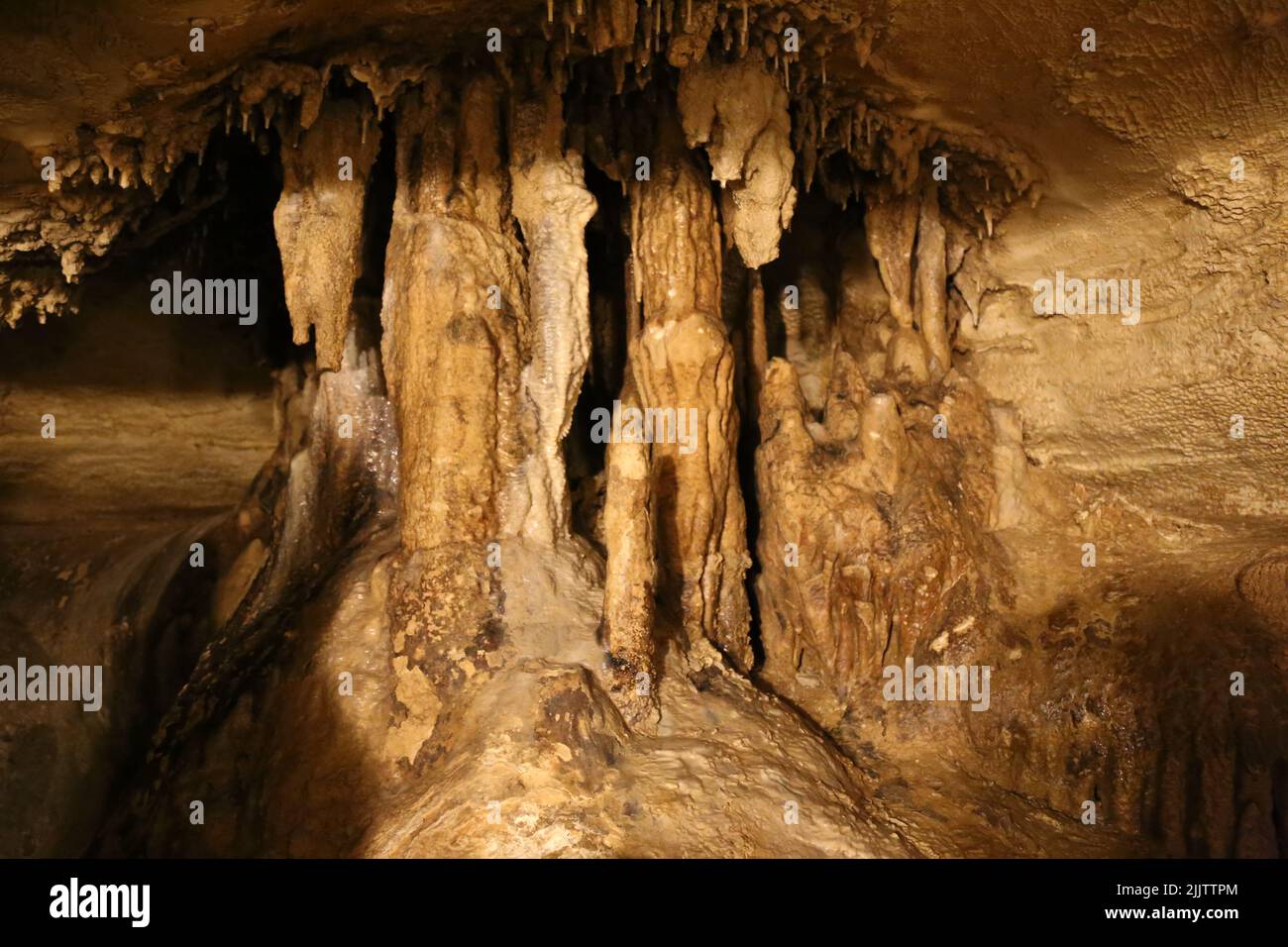 A view inside a cave with abstract formations Stock Photo - Alamy