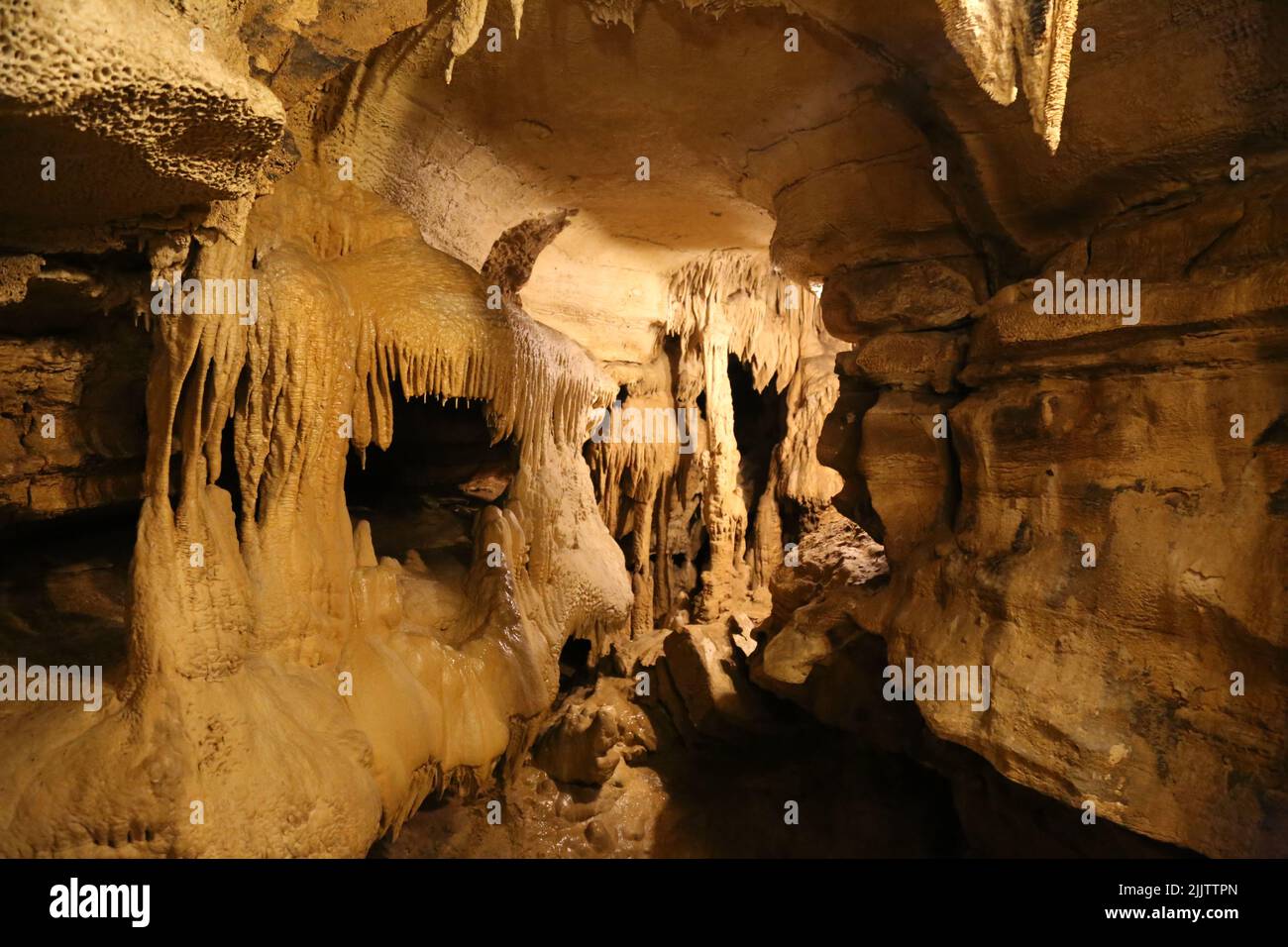 A view inside a cave with abstract formations Stock Photo - Alamy