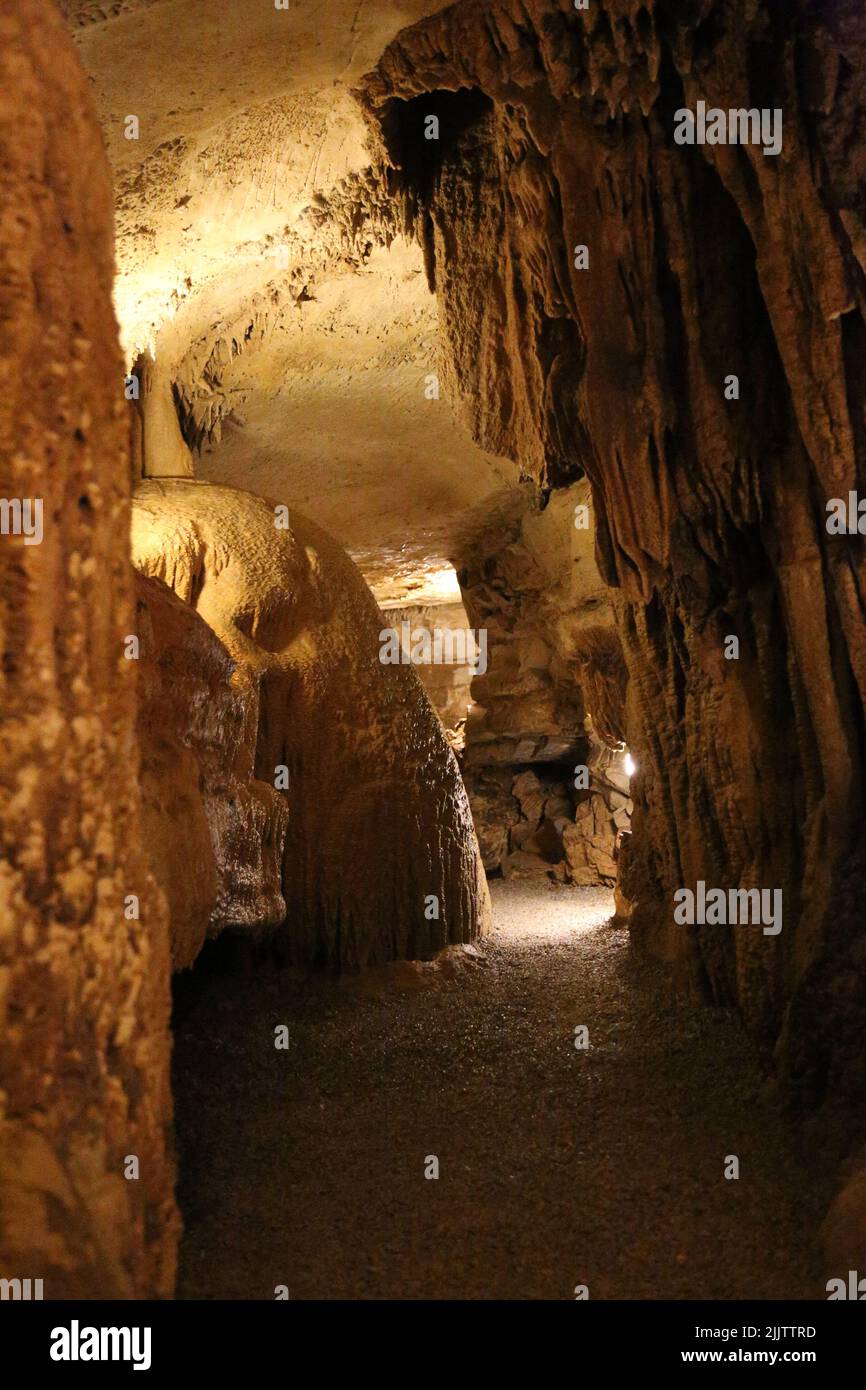 A view inside a cave with abstract formations Stock Photo - Alamy