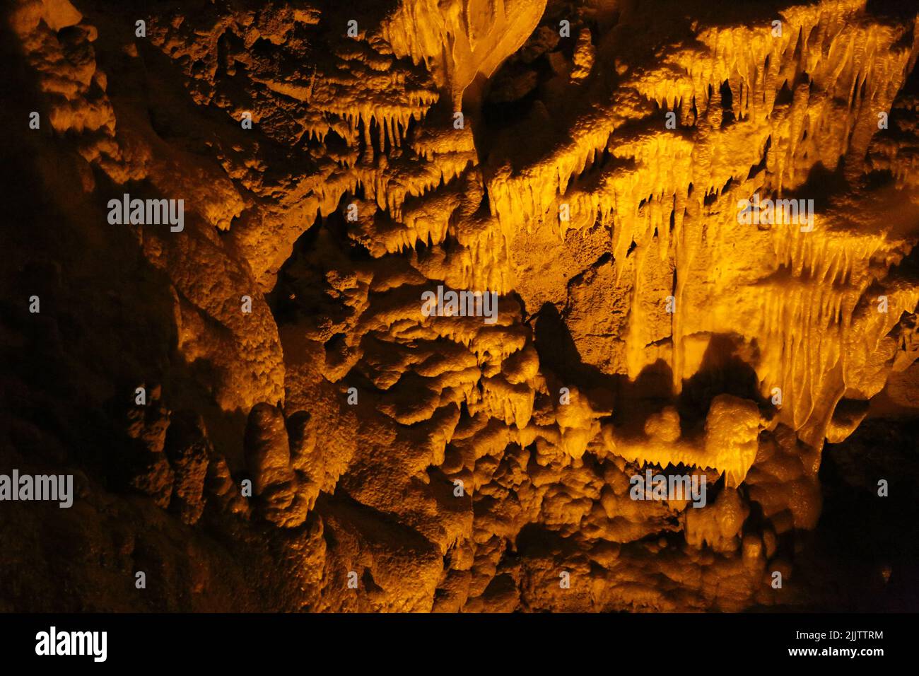A view inside a cave with abstract formations Stock Photo - Alamy