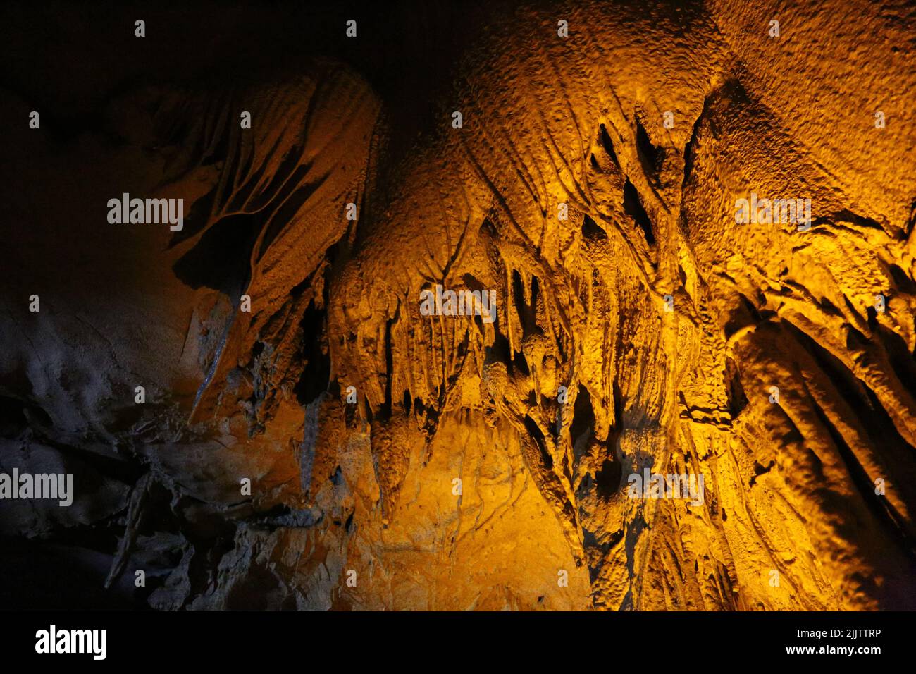 A view inside a cave with abstract formations Stock Photo - Alamy