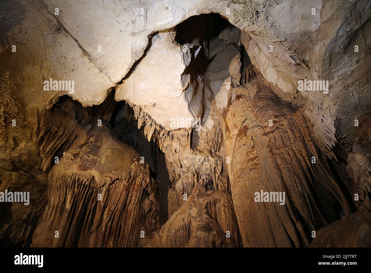 A view inside a cave with abstract formations Stock Photo - Alamy