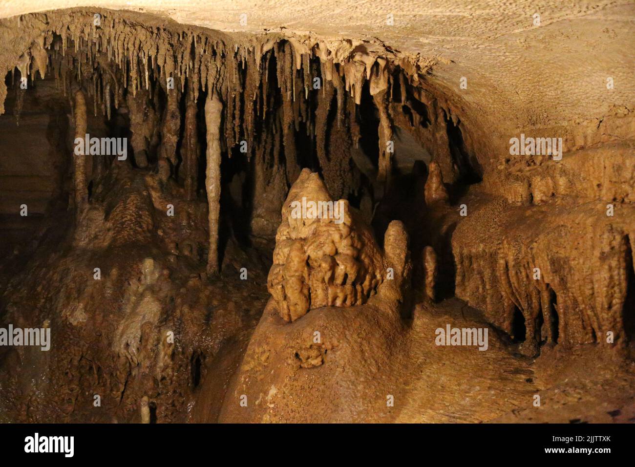 A view inside a cave with abstract formations Stock Photo - Alamy