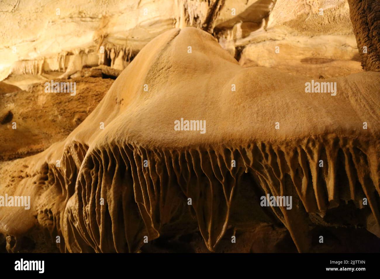 A view inside a cave with abstract formations Stock Photo - Alamy
