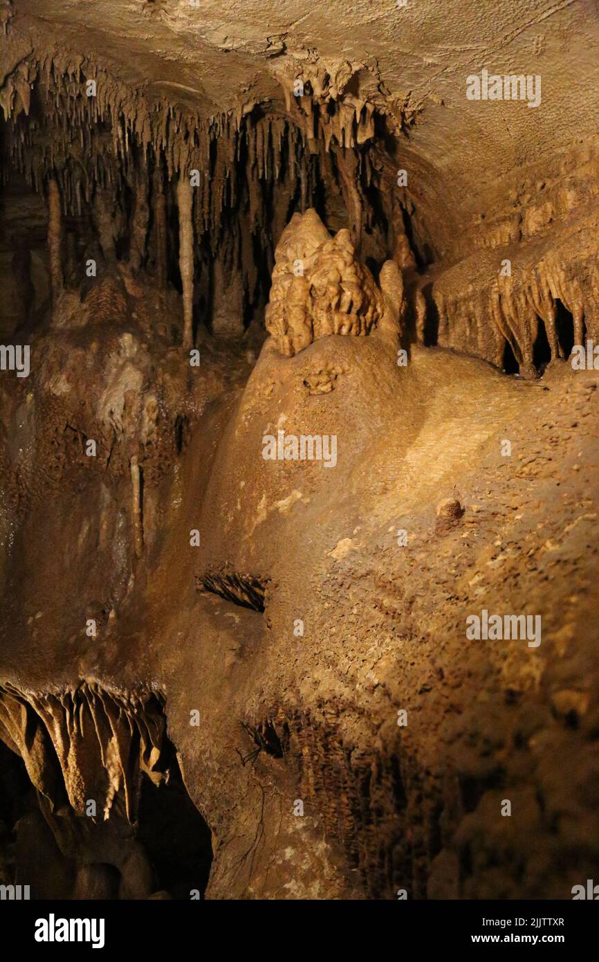 A view inside a cave with abstract formations Stock Photo - Alamy