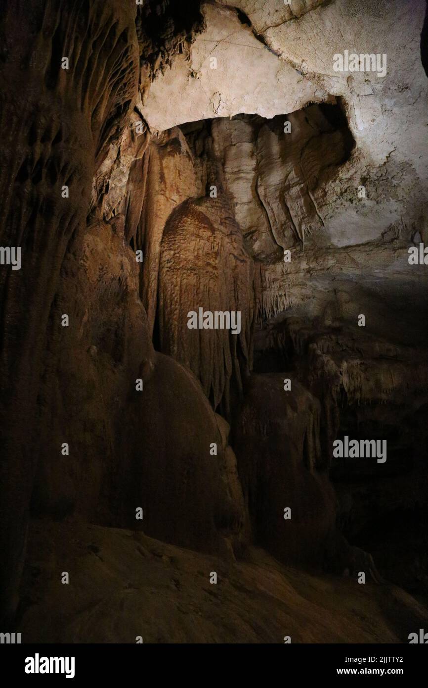 A view inside a cave with abstract formations Stock Photo - Alamy