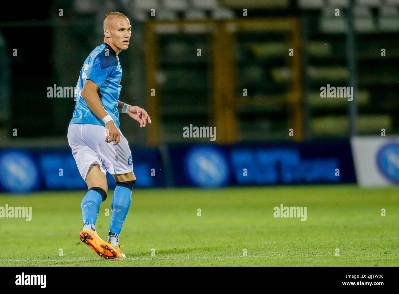 SSC Napoli’s Norwegian defender Leo Skiri Ostigard looks during ...