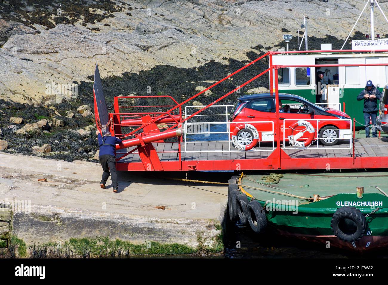 The Glenelg to Kylerhea Ferry (the Glenachulish) which crosses the Kyle ...