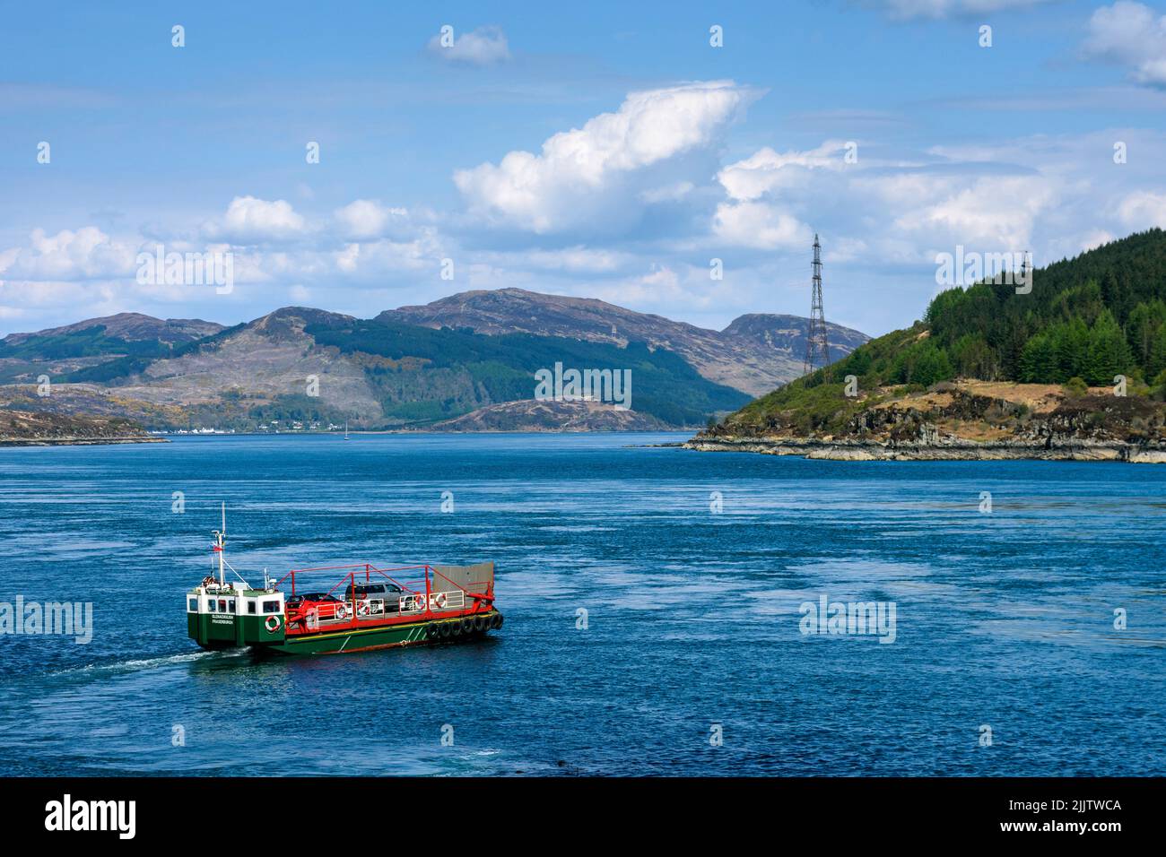 The Glenelg to Kylerhea Ferry (the Glenachulish) which crosses the Kyle ...